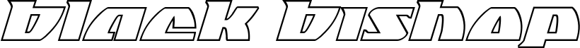Black Bishop Outline font | Fonts2u.com