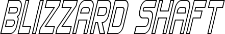 Blizzard Shaft Outline SuperIt font | Fonts2u.com