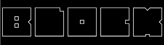 BLOCK-Hollow-Inverse font