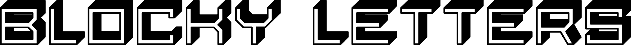 Blocky Letters Regular font