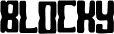 Blocky Outlined font