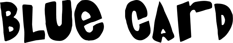 Blue Card font