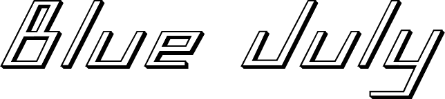 Blue July 3D font | Fonts2u.com