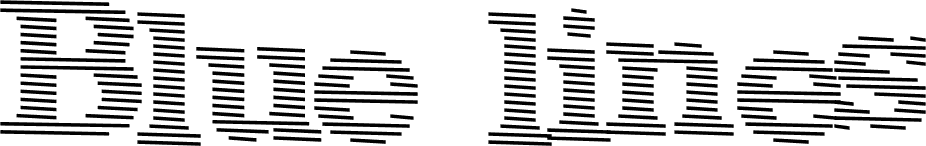 Blue lines font
