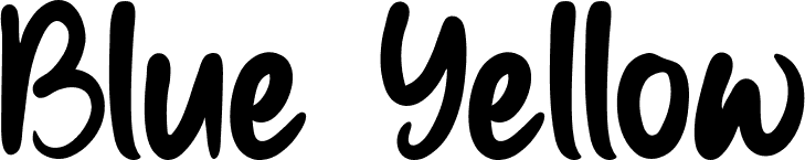 Blue Yellow font