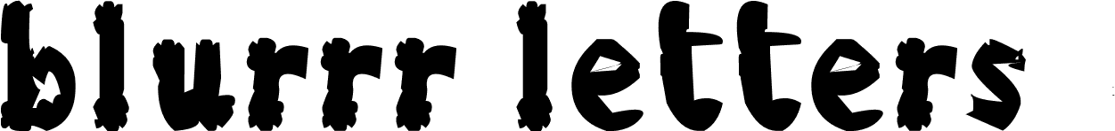 blurrr letters font | Fonts2u.com