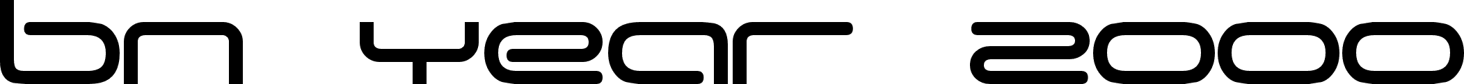 BN Year 2000 font | Fonts2u.com