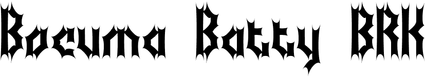 Bocuma Batty BRK font | Fonts2u.com