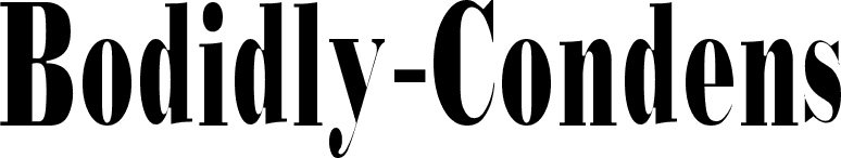 Bodidly-Condens font | Fonts2u.com