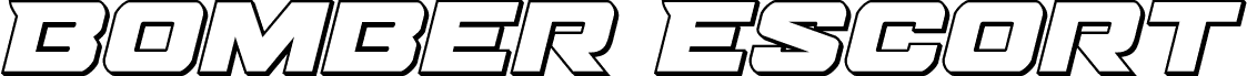 Bomber Escort Outline font