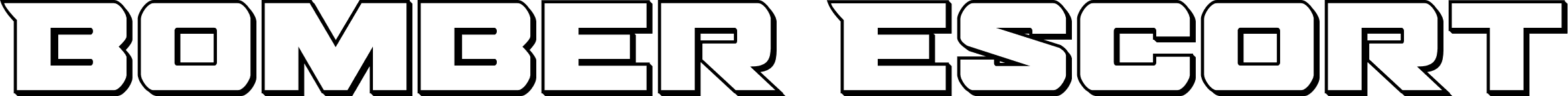 Bomber Escort Outline font | Fonts2u.com