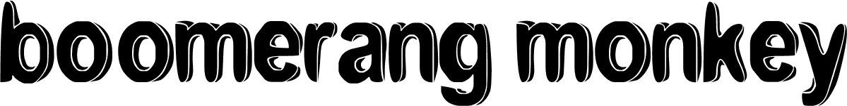 boomerang monkey deluxe. fuente | Fonts2u.com