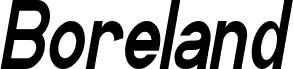 Boreland Demo font