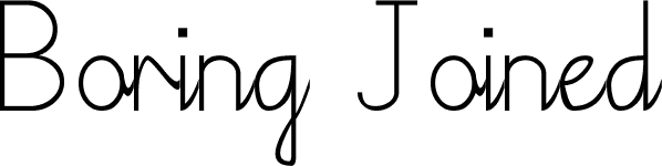 Boring Joined font