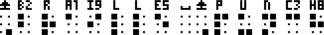 Braille Punch Regular font | Fonts2u.com
