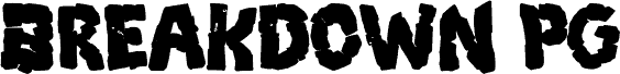 Breakdown PG font | Fonts2u.com