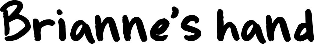 Brianne's hand font
