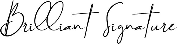 Brilliant Signature 1 Slant font