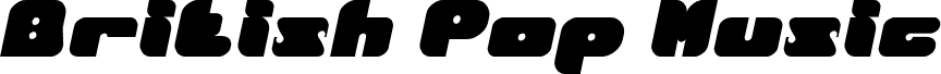 British pop Music font