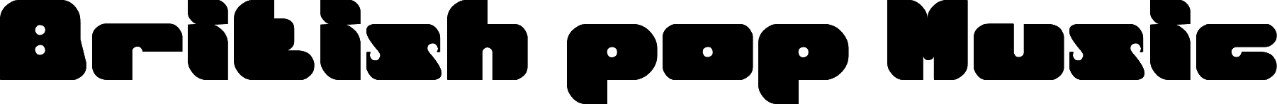 British pop Music font