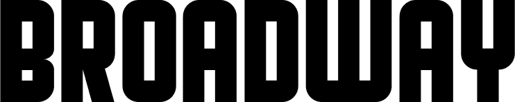 Broadway Flat Regular font