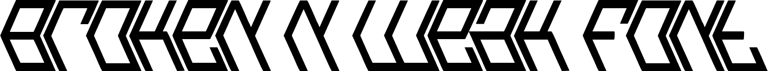 Broken n Weak Font font