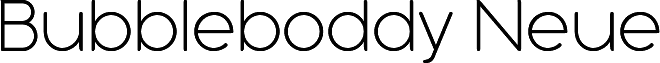 Bubbleboddy Neue Trial ExtraBold font
