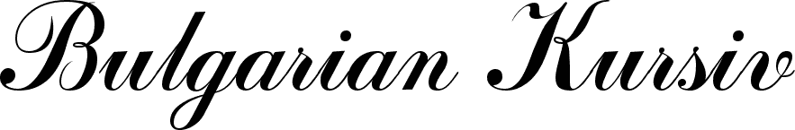 Bulgarian Kursiv font