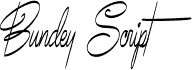Bundey Script PERSONAL USE Bold font