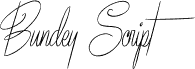 Bundey Script PERSONAL USE Bold Italic font