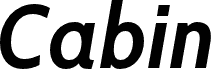 Cabin Bold font