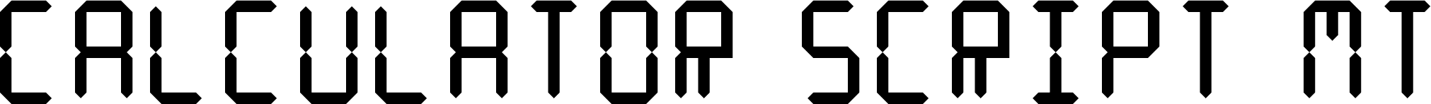 Calculator Script MT Regular font | Fonts2u.com