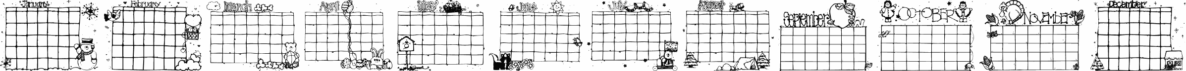 Calender font