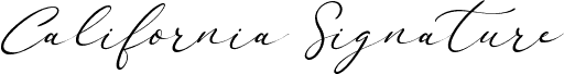 California Signature font