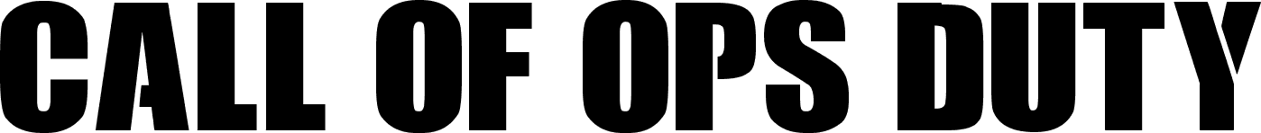 Call Of Ops Duty font