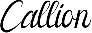 Callion Demo font