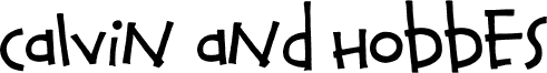 Calvin and Hobbes Outline font