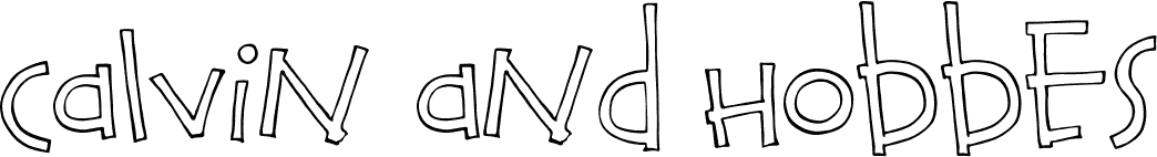 Calvin and Hobbes Outline font