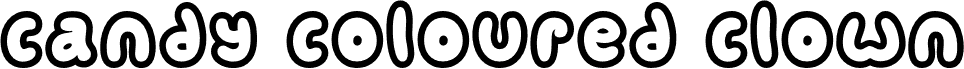 Candy coloured clown Bold font