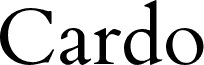 Cardo Bold font