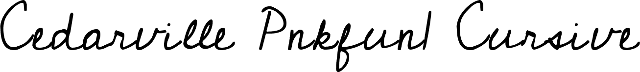 Cedarville Pnkfun1 Cursive font | Fonts2u.com