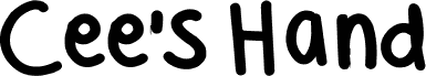 Cee's Hand font | Fonts2u.com