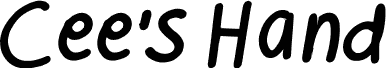 Cee's Hand font