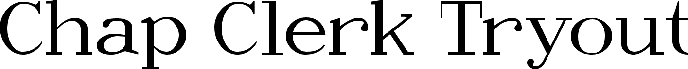 Chap Clerk Tryout font | Fonts2u.com