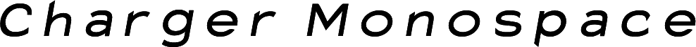 Charger Monospace Condensed font