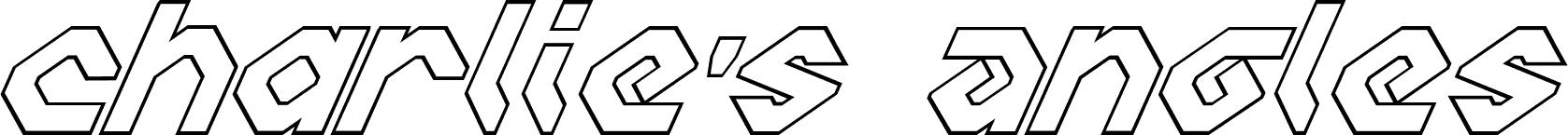 Charlie's Angles Italic Outline font