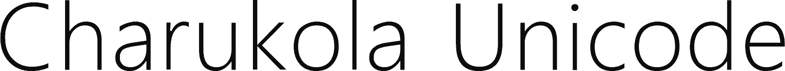 Charukola Ultra Light Unicode font