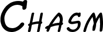 Chasm Bold font