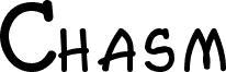 Chasm Bold font