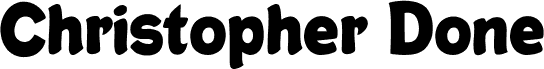 Christopher Done Italic font